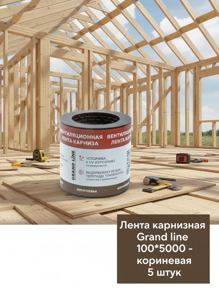 Лента карнизная Grand line 100*5000 - коричневая 5 штук купить на OZON ...