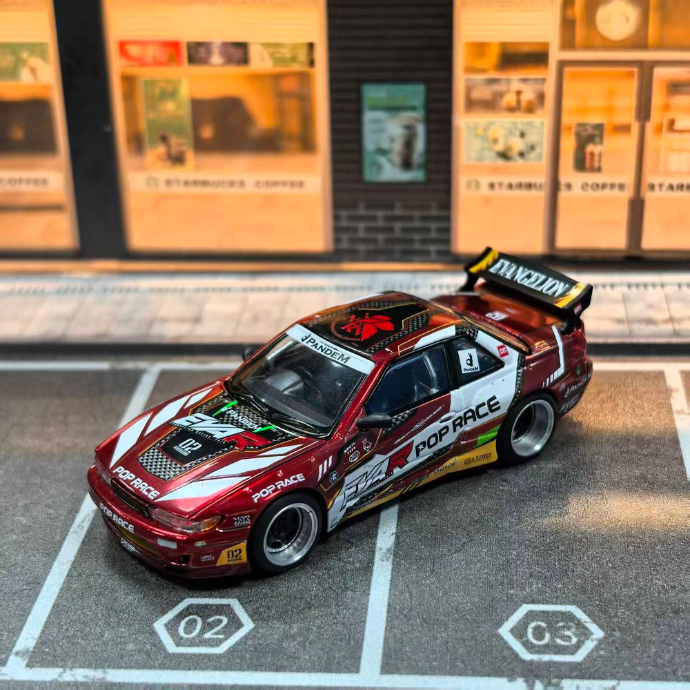 (No Packaging Box.) Коллекционная Машинка POP Race 1:64 Nissan Silvia ...