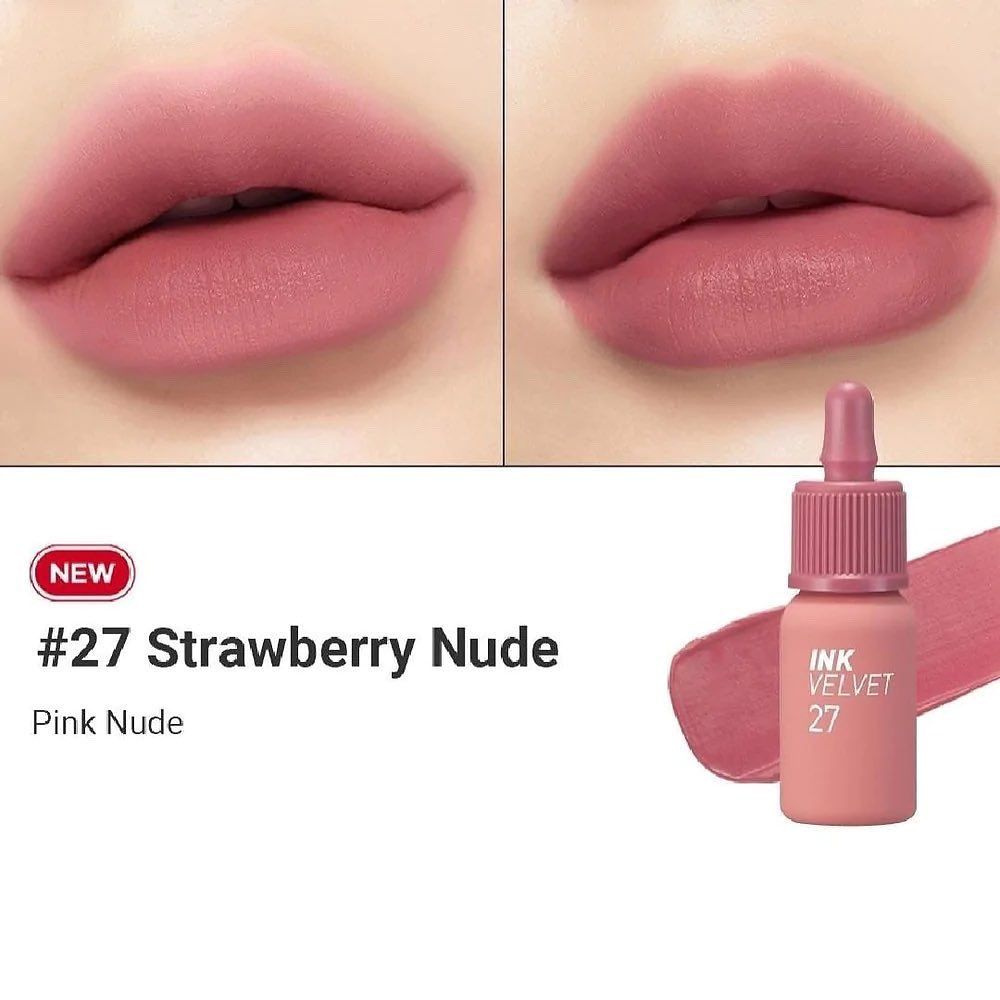 Peripera Ink Velvet Tint тинт помада для губ 27 strawberry nude купить ...
