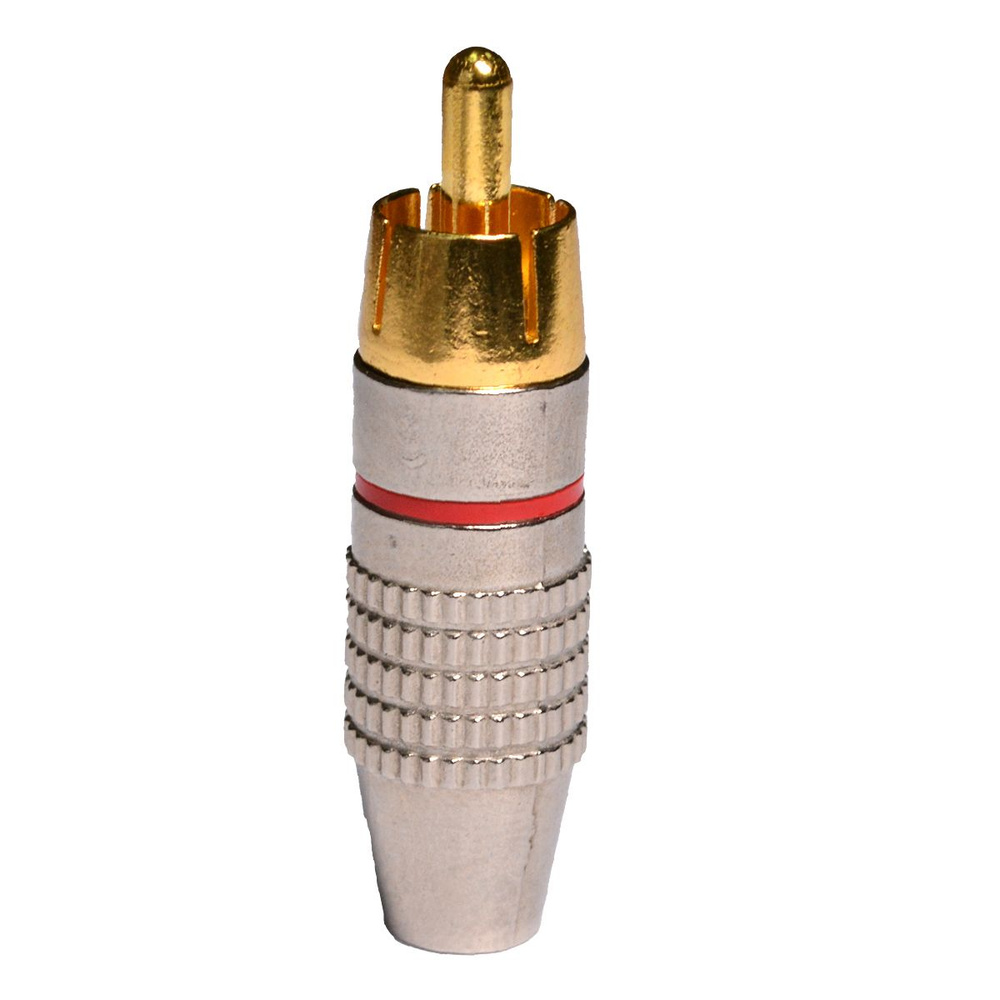 Разъем металлический на кабель AV коннектор GSMIN AX-12 RCA (M) с ...