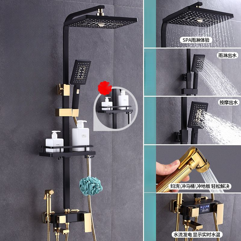 Душевой комплект 2002 Душевой набор из черного золота, корпус из латуни ...