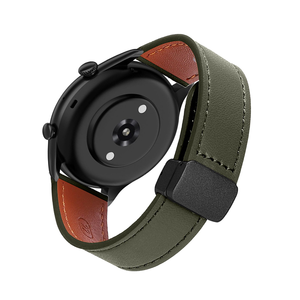 Кожаный ремешок для часов Amazfit GTR 4/ GTR3/ GTR 3 Pro, на складной ...