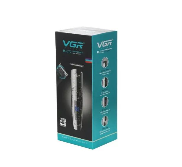 VGR Машинка для стрижки V-072, серый металлик, черный купить на OZON по низкой цене (1453998964)