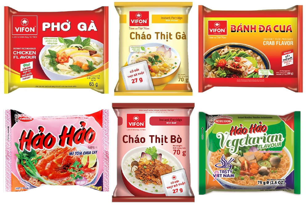 Вьетнамская лапша Hao Hao/Vifon(Хао Хао/Вифон) Ассорти 3, 6шт - купить с доставкой по выгодным ...