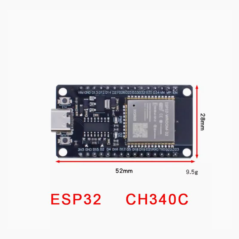 ESP32 Wroom-32 30pin USB CH340C, Wi-Fi + Bluetooth электронный модуль - купить с доставкой по ...