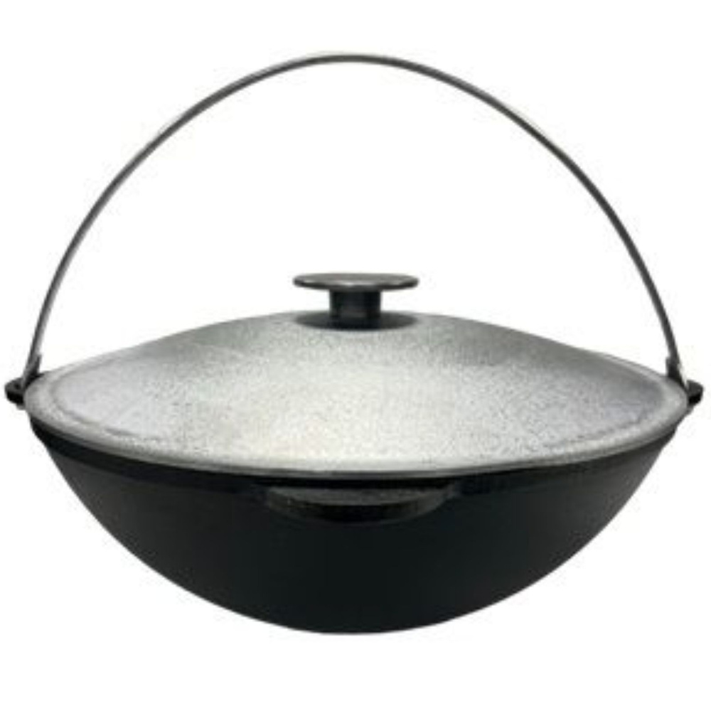 Казан Походный Чугунный Туризм Татарский 15л d450 h178 с Алюминиевой ...