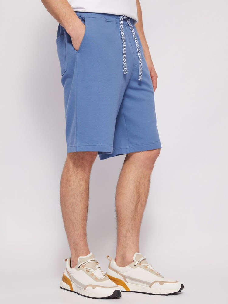 Шорты Мужской Zolla Повседневный светло-синий, размер 44 Хлопок, рост 182-188 прямой купить c ...