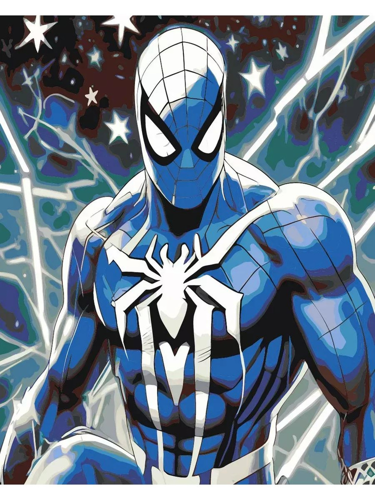 Картина по номерам человек паук марвел Размер 40х50, на холсте на ...