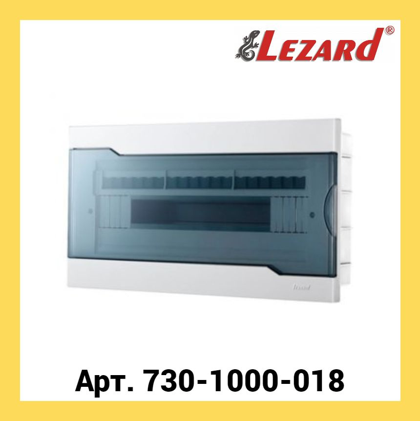 Бокс с прозрачной крышкой Lezard NEW ЩРВ-П-18 для внутренней установки 18-и модульных устройств ...