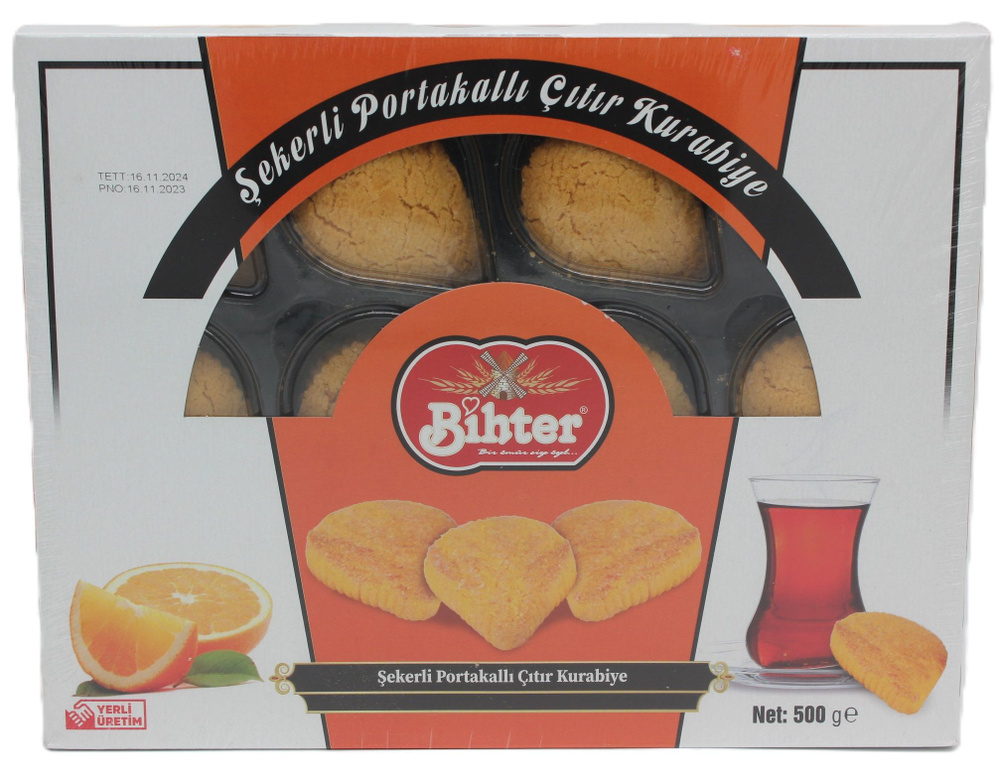 Bihter Sekerli Portakali Citir Kyrabiye печенья с апельсином 500гр ...
