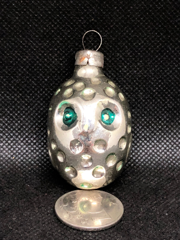 Елочная игрушка СССР сова филин мини птица стекло # 39 купить по низким ...