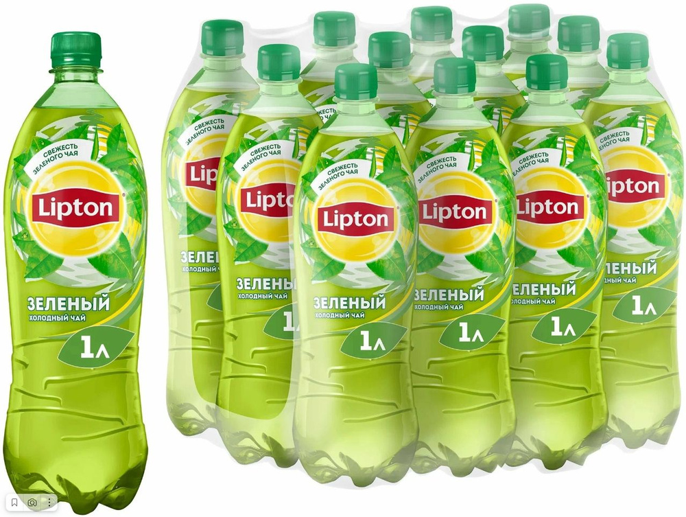 Зеленый чай Lipton 1л 12 бутылок упаковка - купить с доставкой по ...