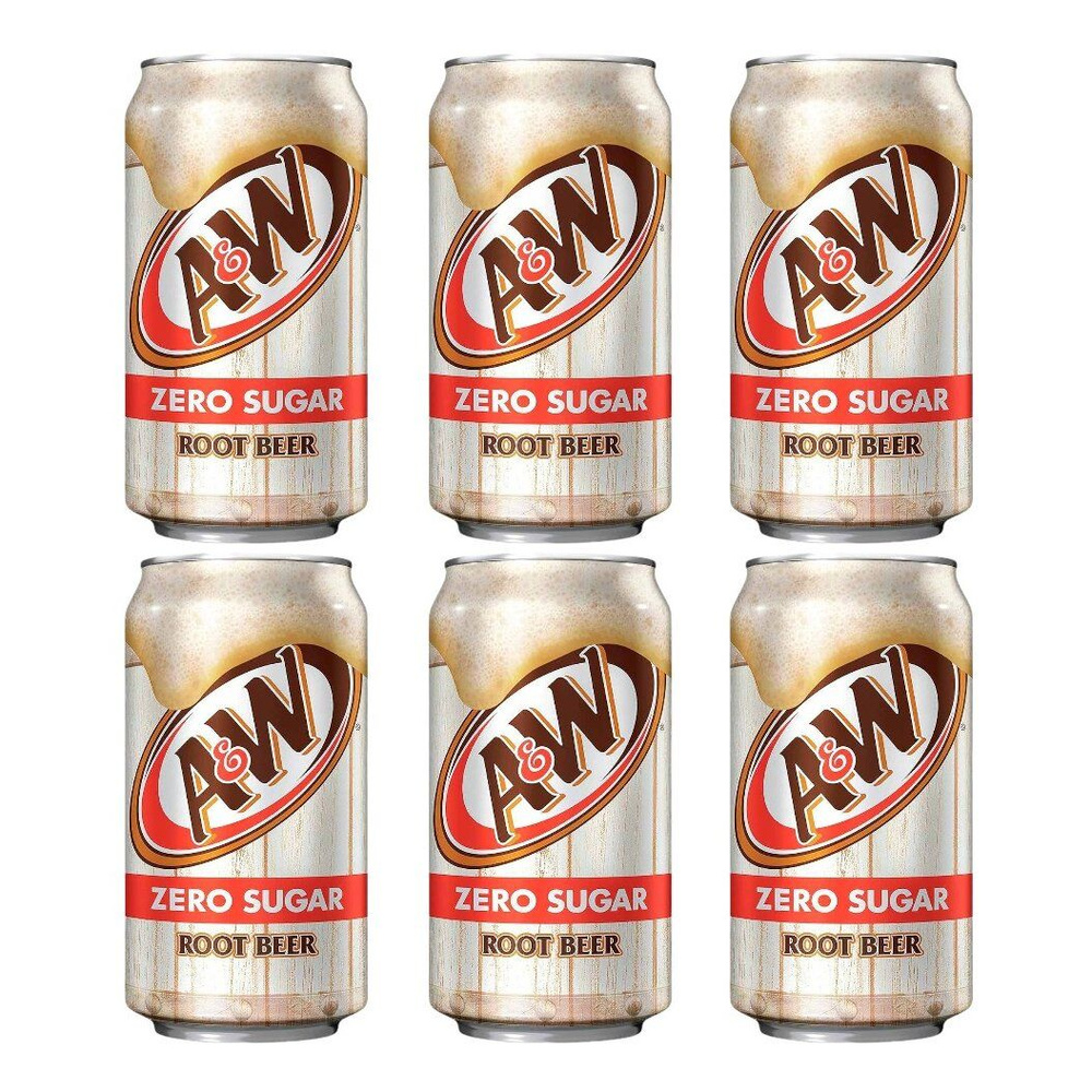Газированный напиток A&W Root Beer Zero Sugar без сахара, 355 мл х 6 шт купить на OZON по низкой ...