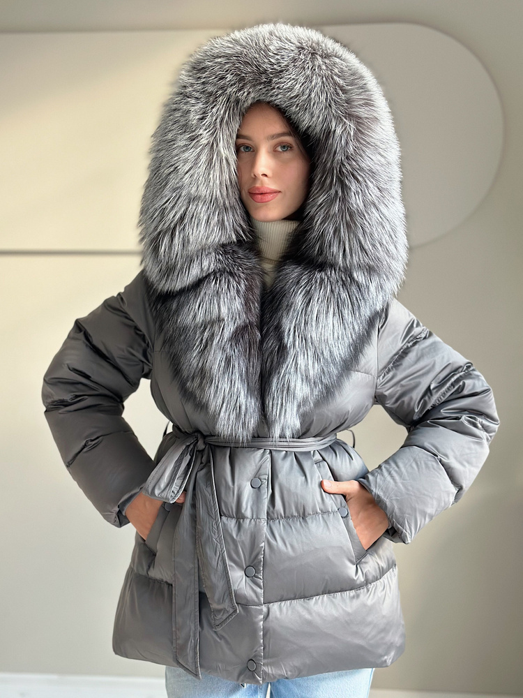 Пуховик Женский Milliant Капюшон, Карманы графит капюшон Мембранные ...