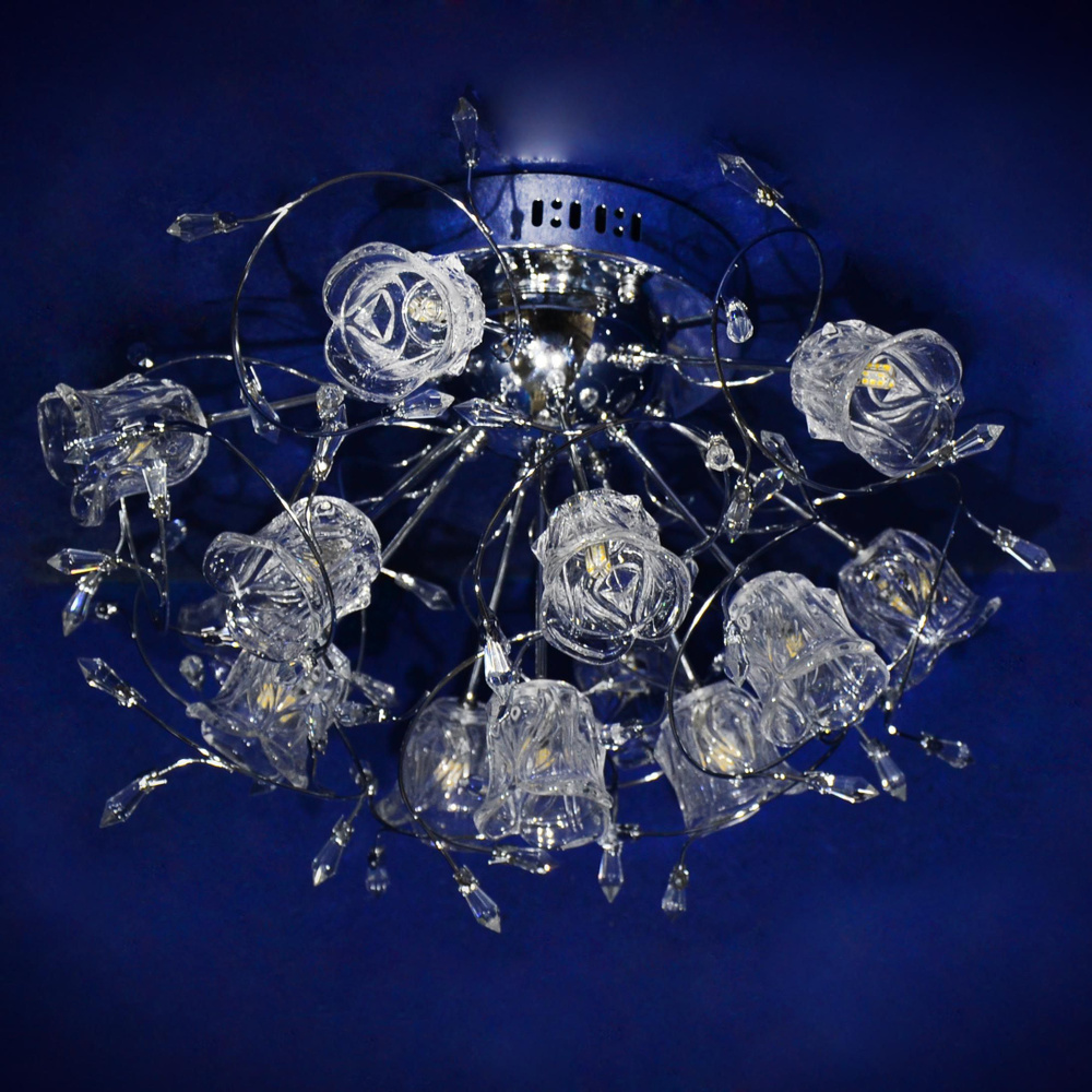 Люстра Y0681/13 CH 13*1,5Вт G4 (h-340; d-640) купить на OZON по низкой ...