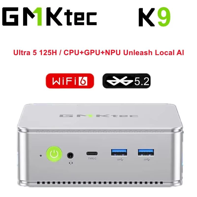 GMKtec Мини-ПК (Intel Core Ultra 5 125U, RAM 64 ГБ, SSD 4000 ГБ, Intel ...