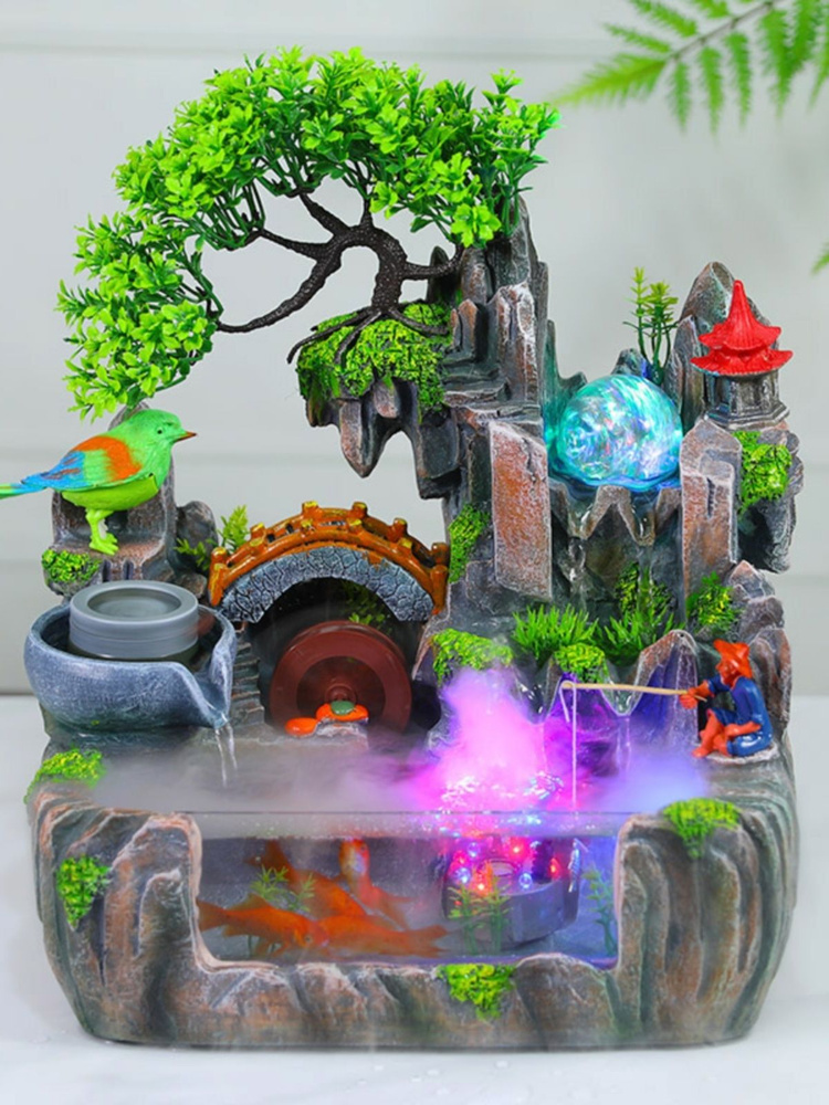 фонтан настольный 36cm/аквариум для рыбок купить на OZON по низкой цене (1895292094)