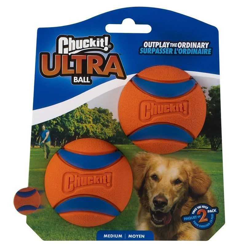 Chuckit Ultra Ball M Toy, Интерактивный игрушечный мячик для средних и ...