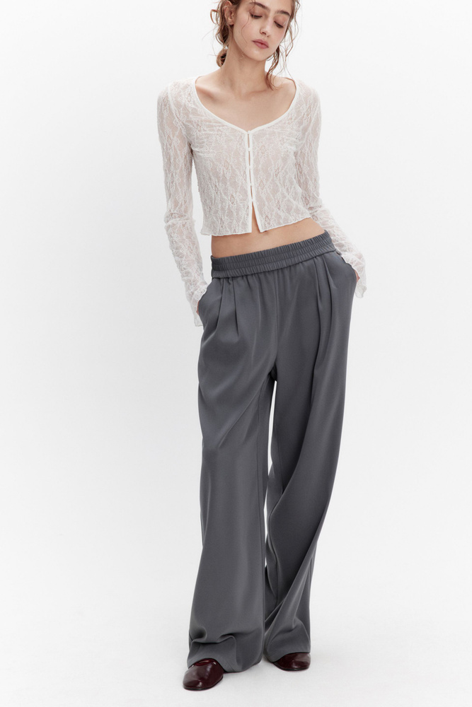 Брюки Женский Befree серый Ткань Повседневный, размер 46 Молния На любой сезон, рост 170 Китай ...