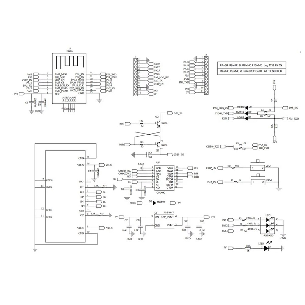 BW16-Kit Макетная Плата RTL8720DN Двухдиапазонный Wi-Fi С Низким ...