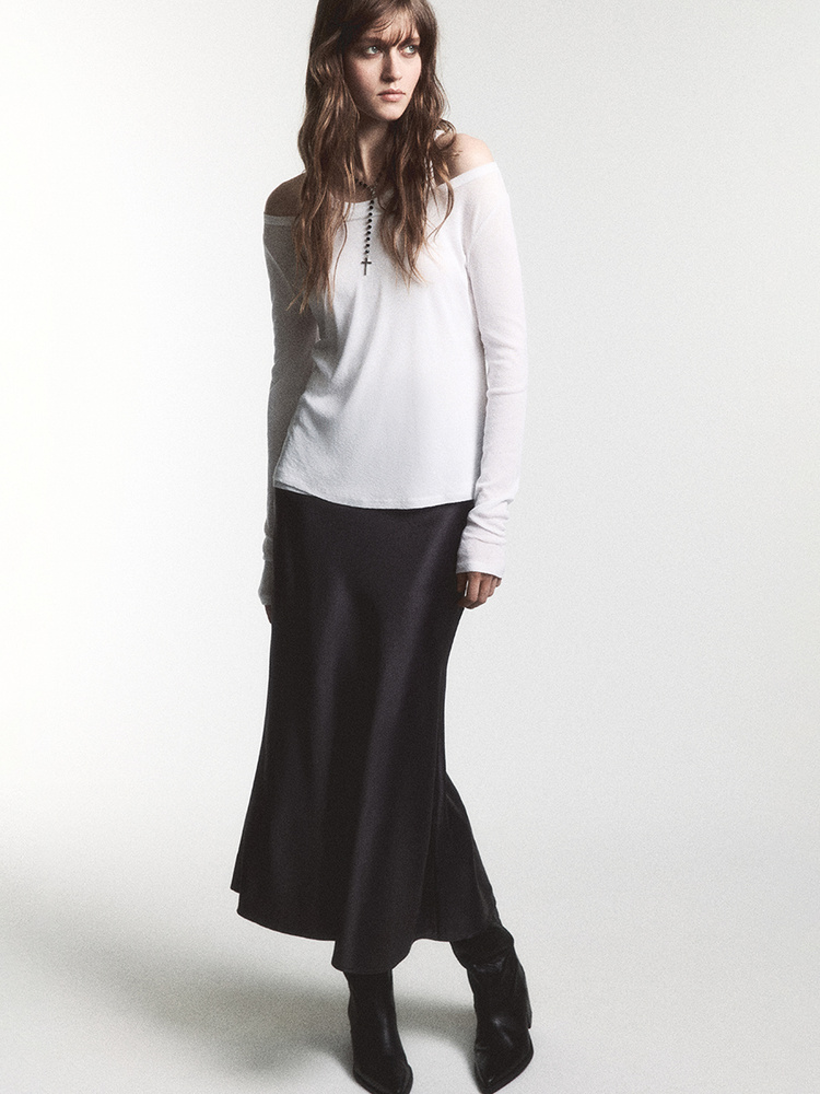 Юбка Женский Befree серый Атлас, размер 46 Молния Макси На любой сезон, рост 170 купить c ...