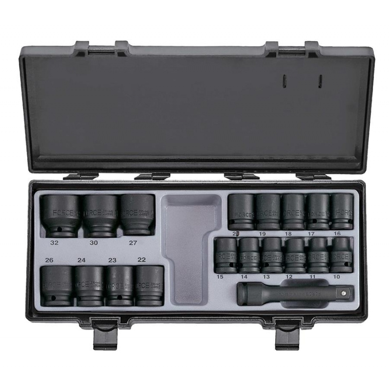 1/2" Набор 6-гран. головок ударных (коротких)(19пр.) Force 4193 купить на OZON по низкой цене ...