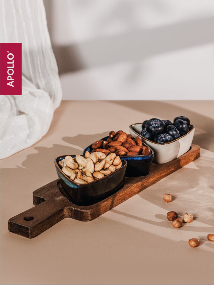 Менажницы 3 шт c подставкой APOLLO "Breeze" купить на OZON по низкой ...