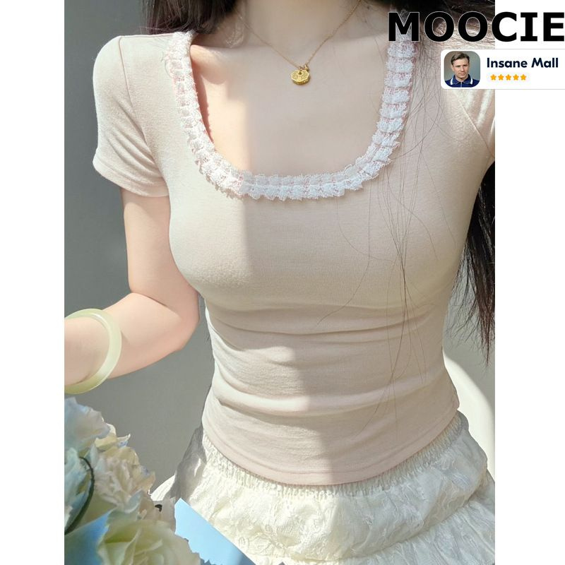 Кроп-топ Женский MOOCIE абрикосовый, размер 48 Короткий Китай купить c доставкой на OZON по ...