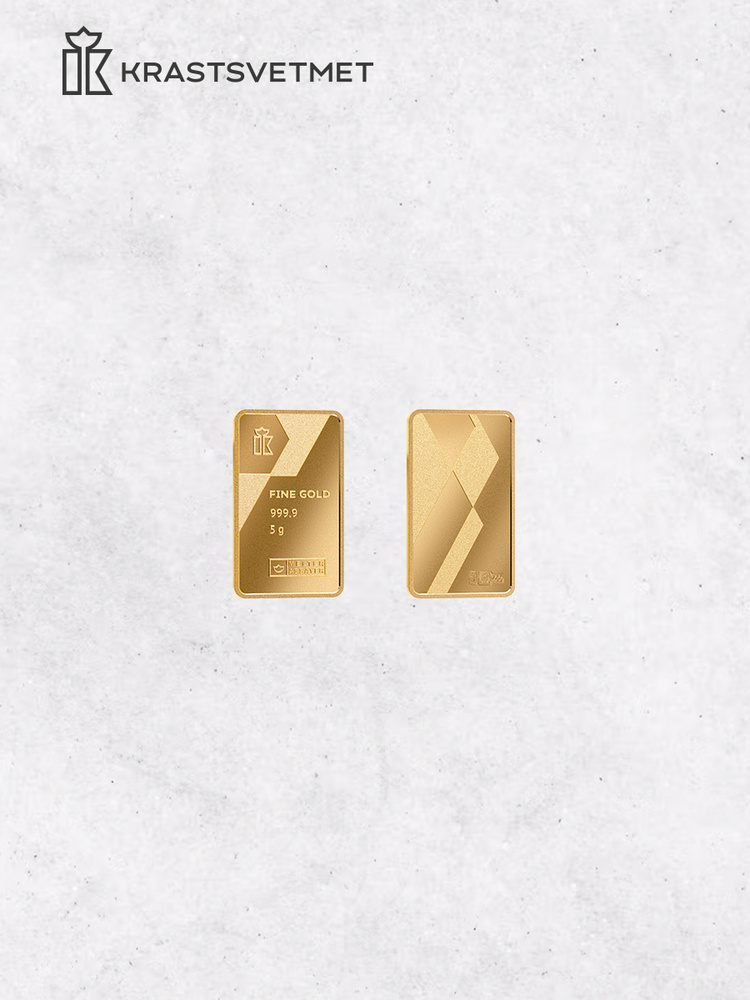 Krastsvetmet слиток золота, сувенирный, золото 5 г, проба 999,9 купить ...