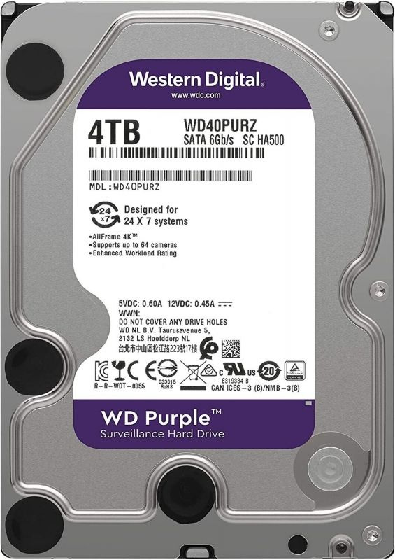Жесткий диск Western Digital WD40PURZ 4Tb IntelliPower SATAIII 3.5" HDD ...