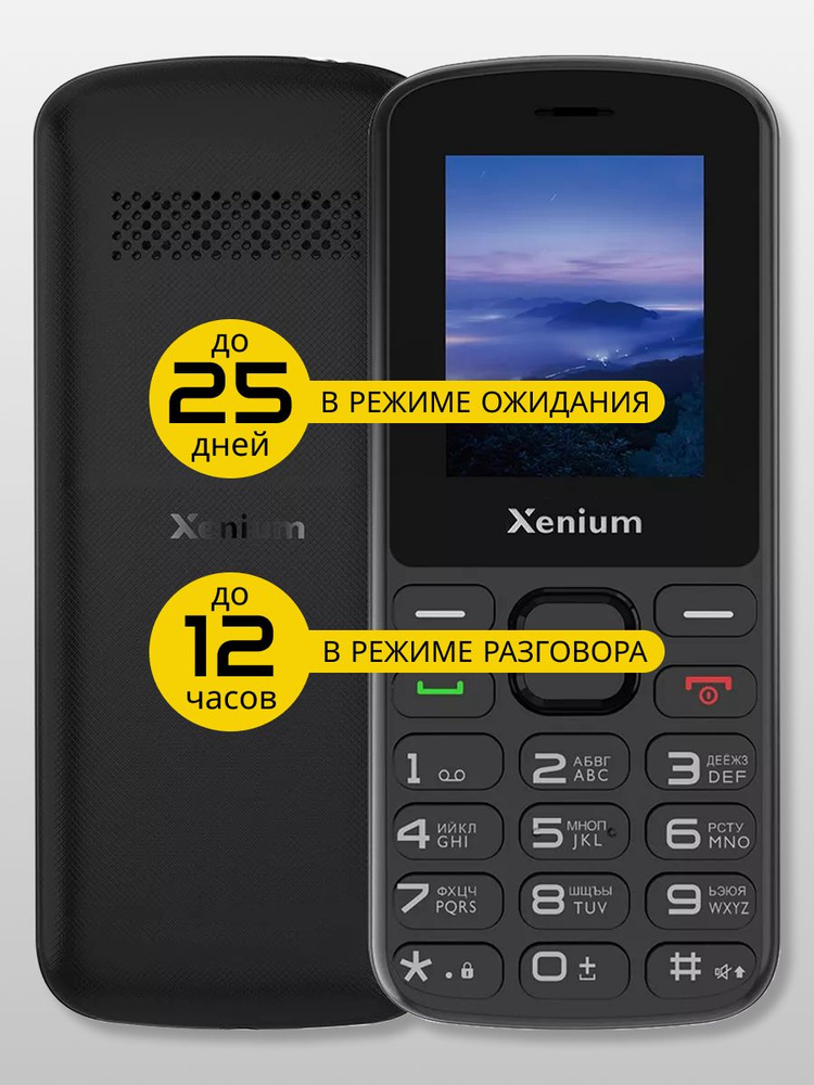 Мобильный телефон Xenium X170 Black купить на OZON по низкой цене (1926325608)