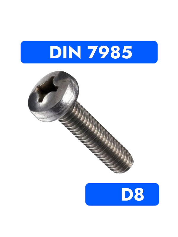 Винт DIN 7985 8x20 4 шт. купить на OZON по низкой цене (992396435)