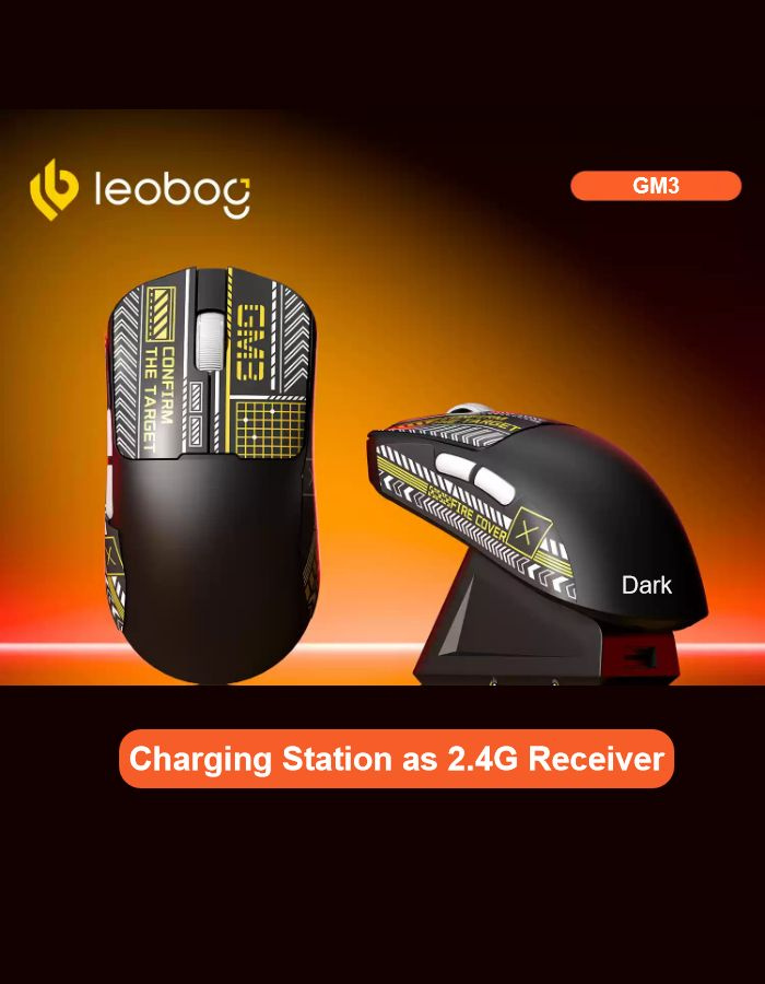 Игровая мышь беспроводная LEOBOG беспроводная LEOBOG_GM3 , оливковый, коричнево-красный купить c ...