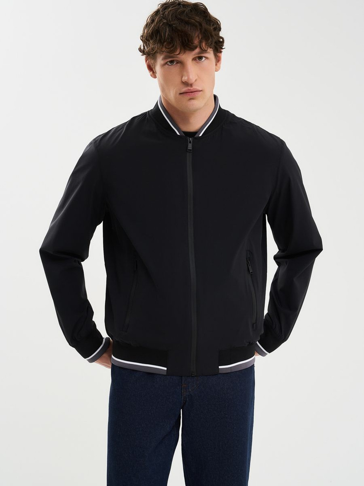 Ветровка Мужской Urban Fashion for Men Карманы, Манжеты черный стойка ...