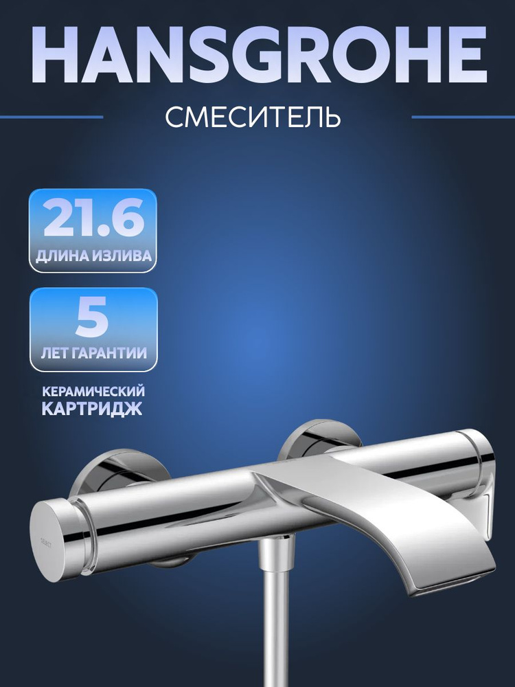 Смеситель Hansgrohe Vivenis 75420000 для ванны с душем купить на OZON ...