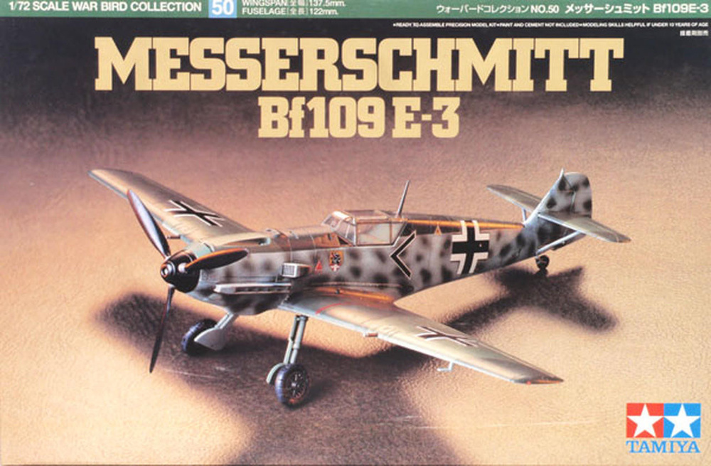 Сборная модель 1/72 Messerschmitt Bf 109 E-3 (Tamiya) купить на OZON по низкой цене (2107291685)