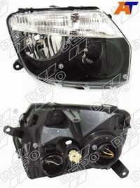 Блокфара прав.RENAULT DUSTER 2010- черная с электрокорректором купить ...