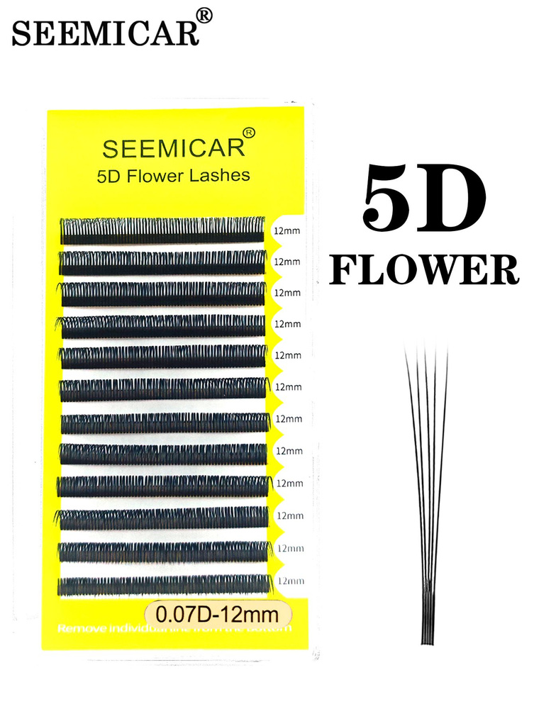 SEEMICAR 5D Flora Lashes Easy Fan Eyelash Extensions Wispy Volume ...