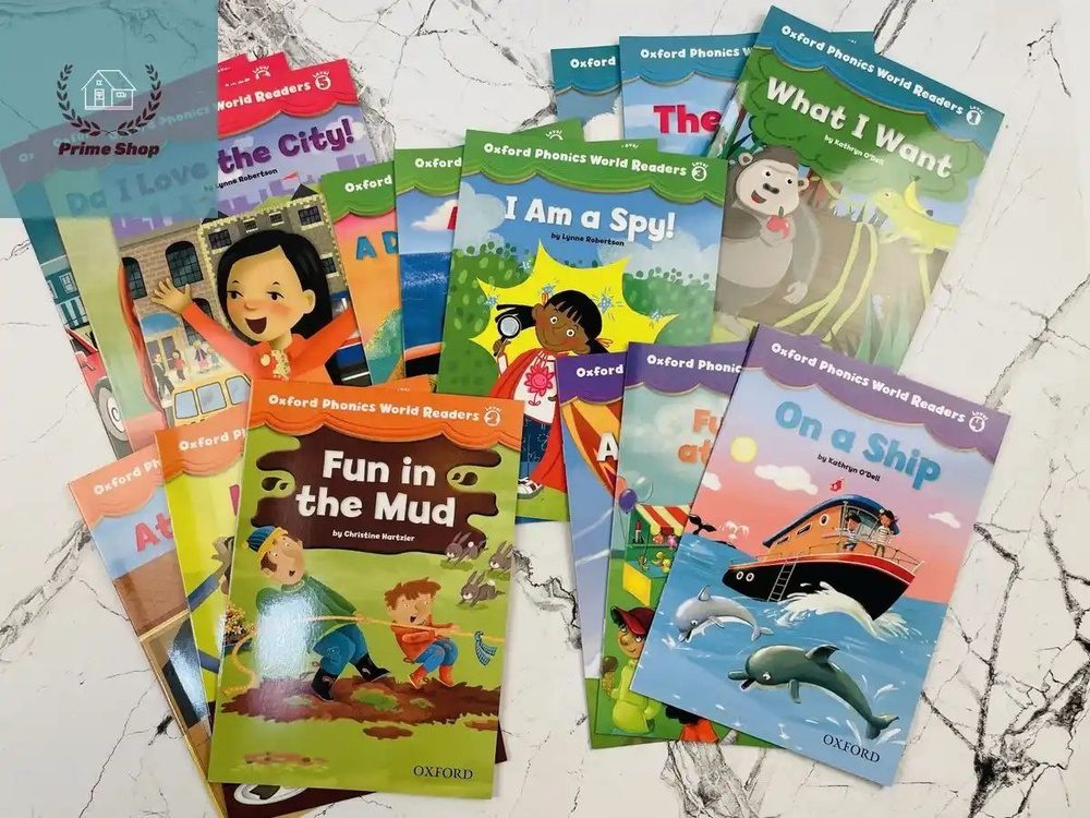Oxford Phonics World Readers level 1-5 , 15 книг на английском языке ...