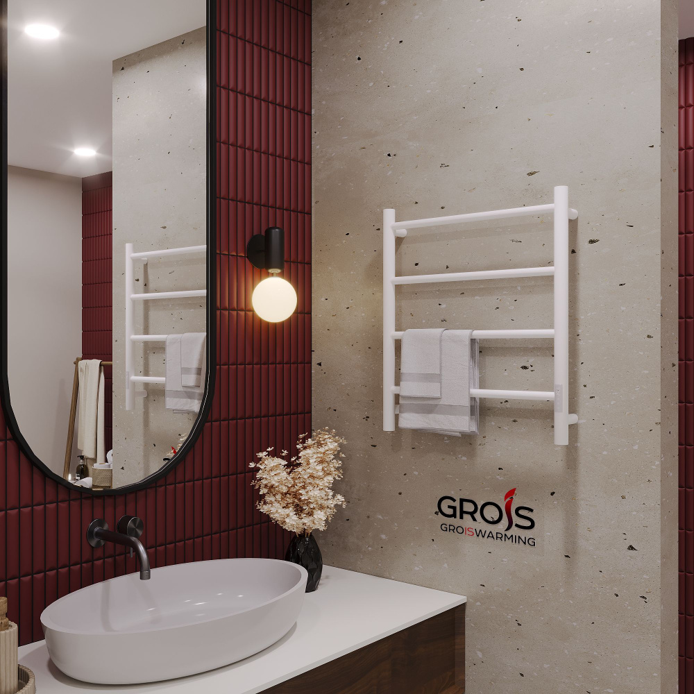 Grois Полотенцесушитель Электрический 532мм 600мм форма Лесенка купить ...