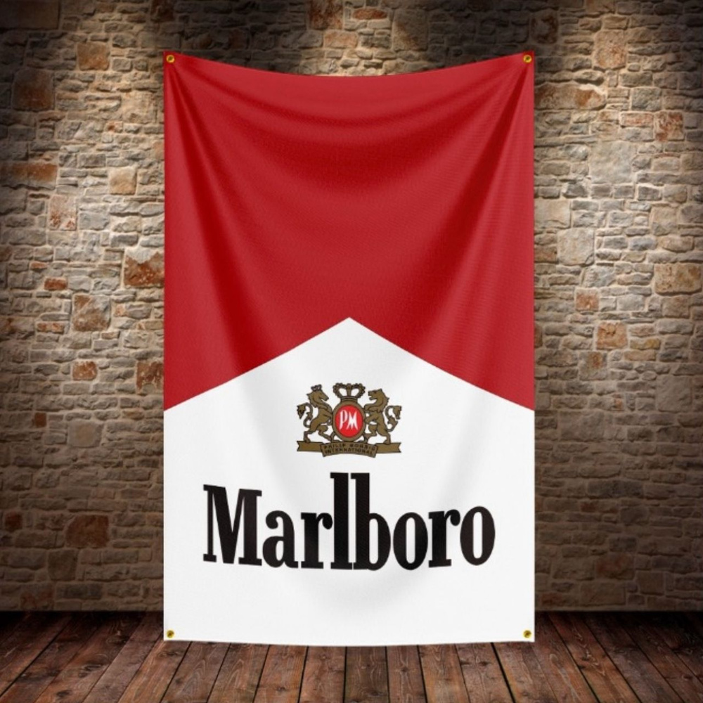 Флаг плакат баннер Marlboro купить на OZON по низкой цене (2657744346)