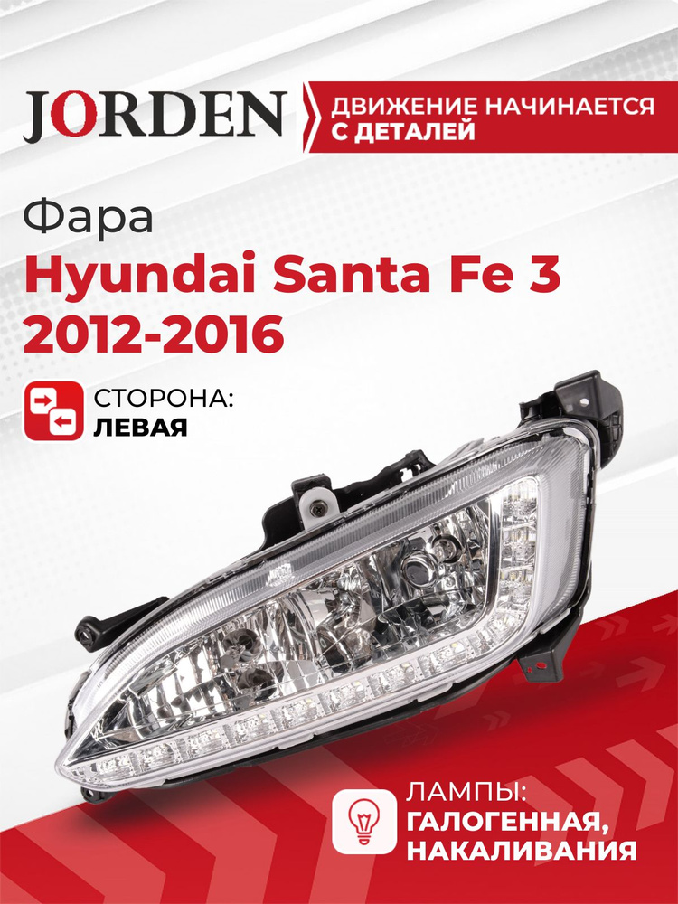 Фара противотуманная ПТФ для Хендай Санта Фе Hyundai Santa Fe 2012-2016 ...