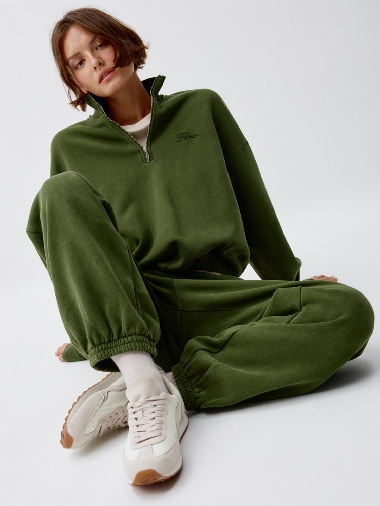 Толстовка Женский SELA зеленый, размер 50 Китай купить c доставкой на OZON по низкой цене ...