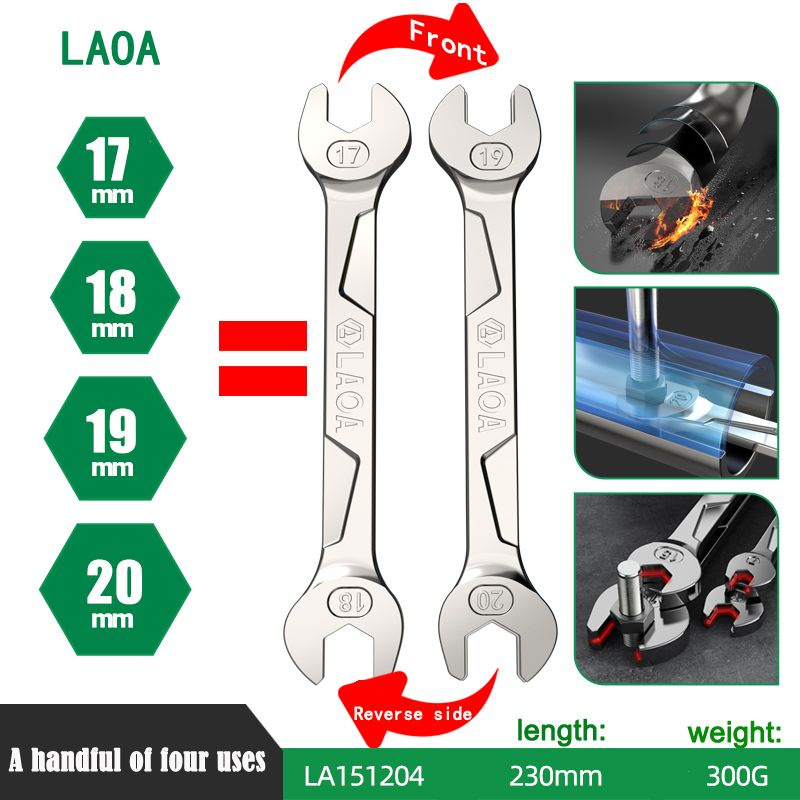 Многофункциональный ключ с открытым концом LAOA "четыре в одном" из нержавеющей стали, ключ с ...