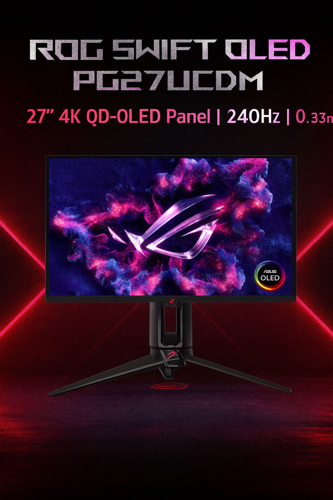 ASUS 27" Монитор ASUS ROG Swift OLED PG27UCDM 27.4К.240гц, черный купить на OZON по низкой цене ...