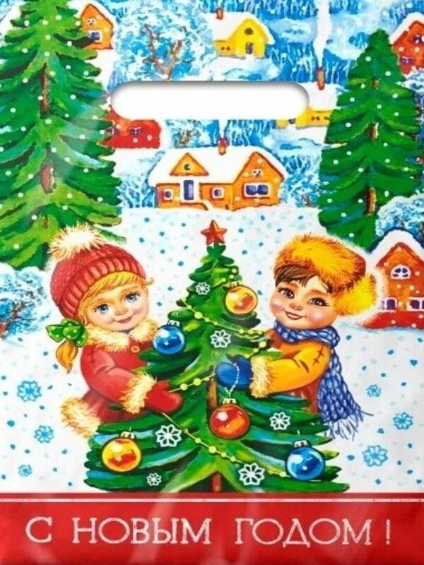 Пакет подарочный. "Зимние забавы" 19х30,10 шт. купить c доставкой на OZON по низкой цене ...