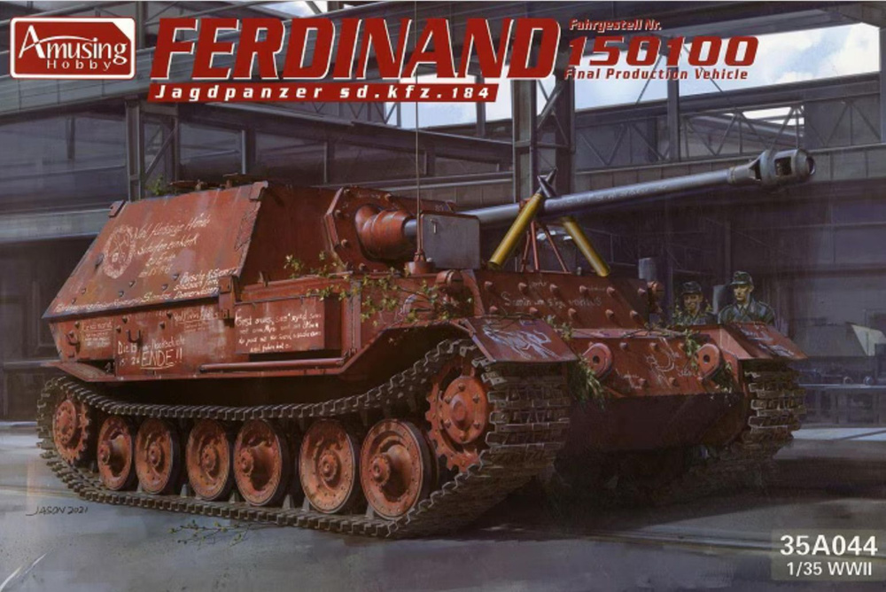 Amusing 35A044 1/35 Ferdinand No150100 Jagdpanzer Sd.kfz.184 Комплект ...