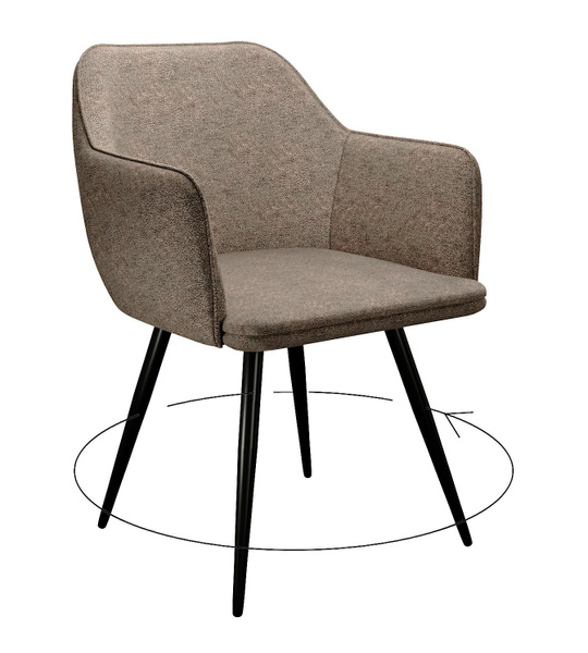 Стул DikLine 277 поворотный NS05 CAPPUCCINO, комплект 2 шт, ножки черные Дик-мебель / AU-ROOM ...
