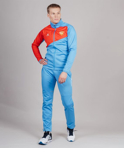 Куртка Мужской NORDSKI голубой, красный Softshell, размер 50 Зима полуприлегающий Россия купить ...