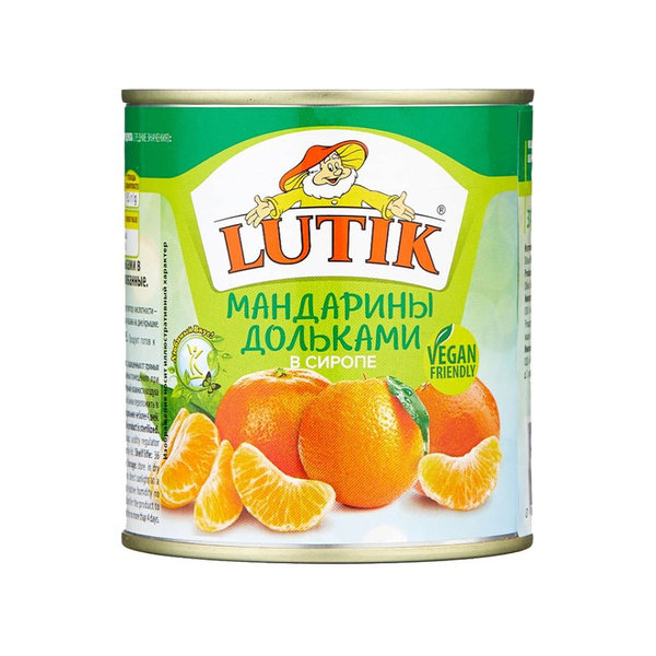 Lutik Консервированные мандарины, дольки, в сиропе, 3100 мл / купить на ...
